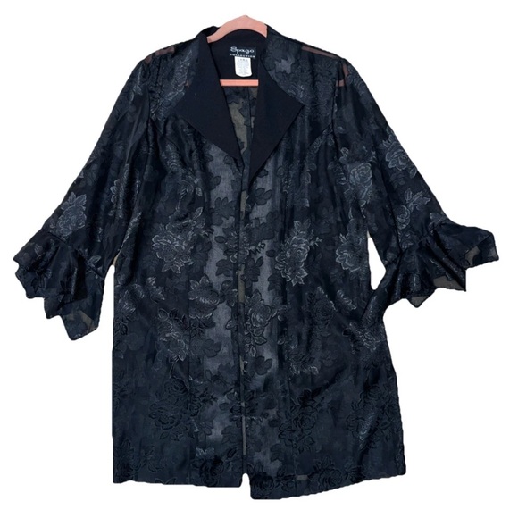 spago Collection | Jackets & Coats | Vintage Sheer Layering Black ...